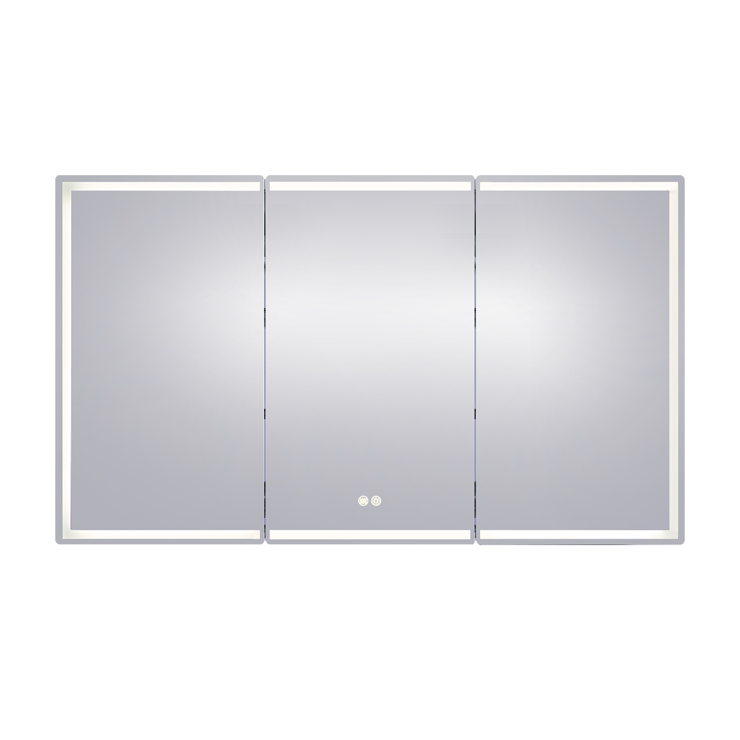 Bathroom Mirror Medicine LED Shaving Cabinet Dimmable Defogging Aluminium Frame